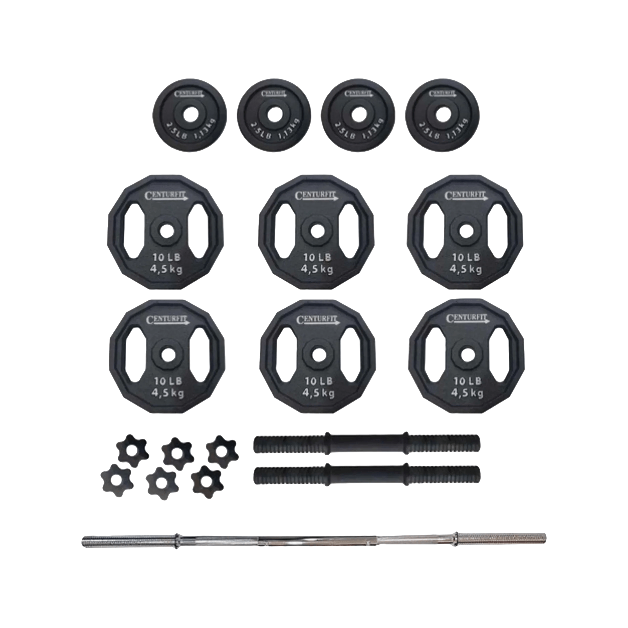 Set Pesas Centurfit Entrenamiento Cfpesas70lbneg