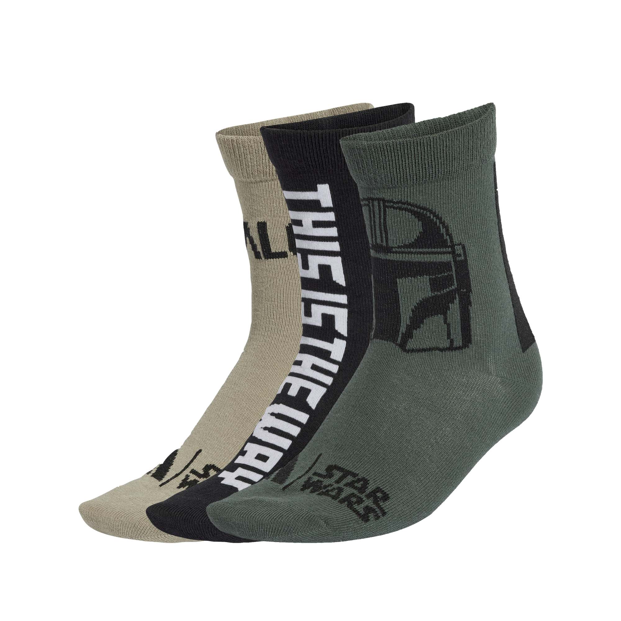 Calceta adidas Casual x Star Wars The Mandalorian 3 Pack Niño JC6676