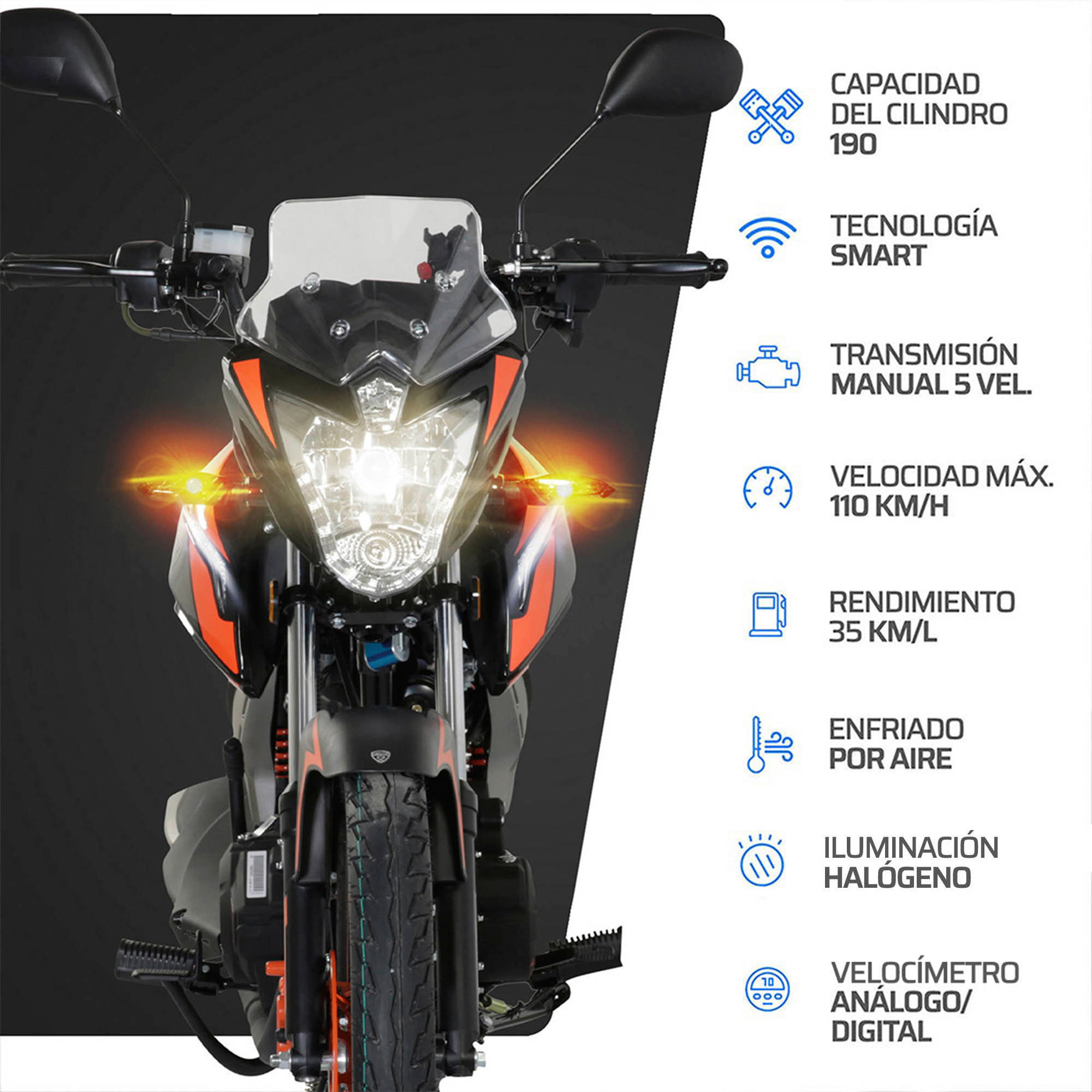 Motocicleta Vento Lithium 190 Negro 2026